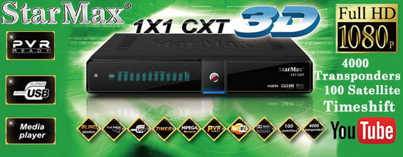 StarMax 1X1 CXT + Full HD Receiver New Software
